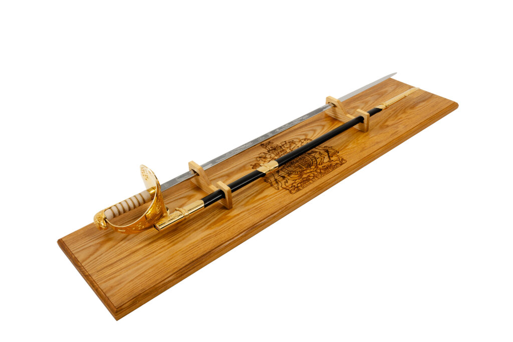 Wall Mounted Sword Display (Sword and Scabbard) – Crown Swords England Ltd