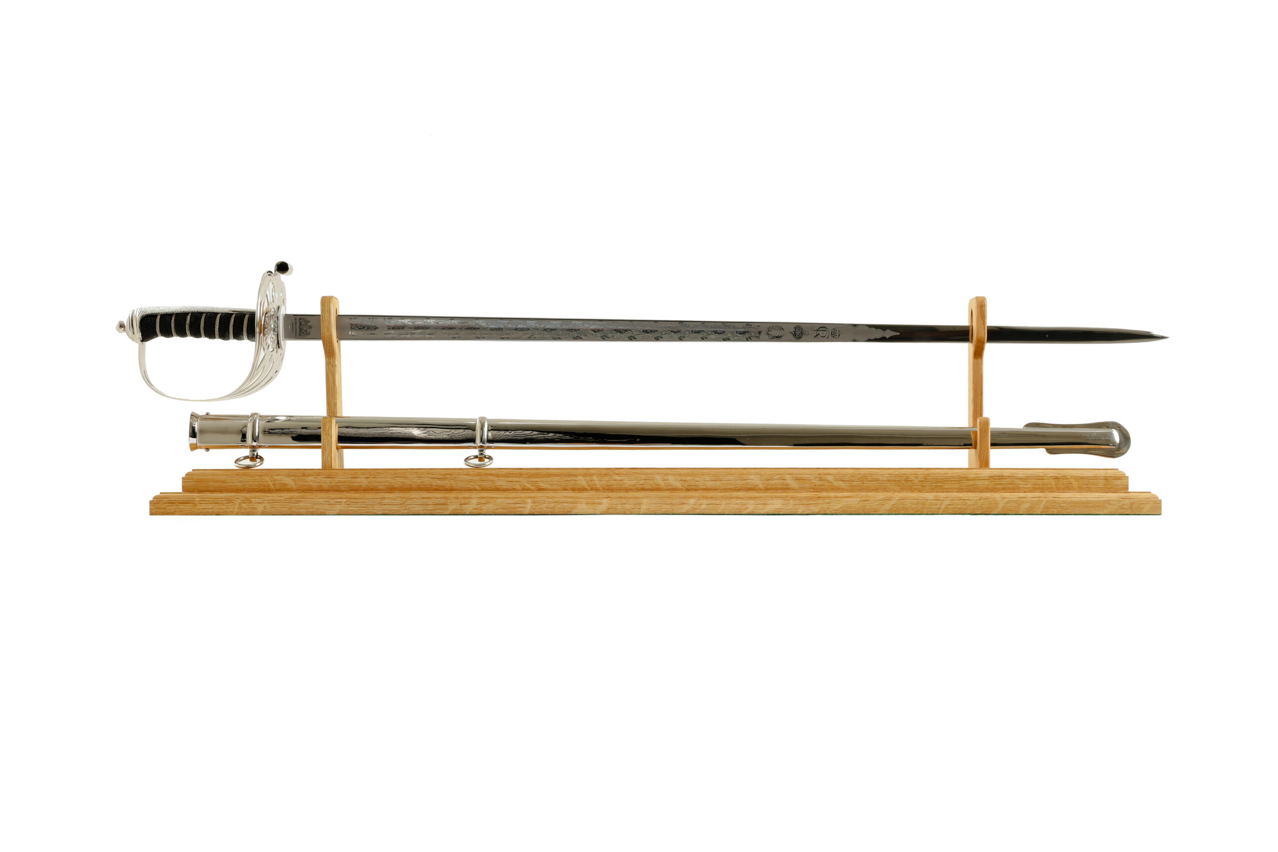Desk and Mantelpiece Sword and Scabbard Display Stand (Double Tier ...