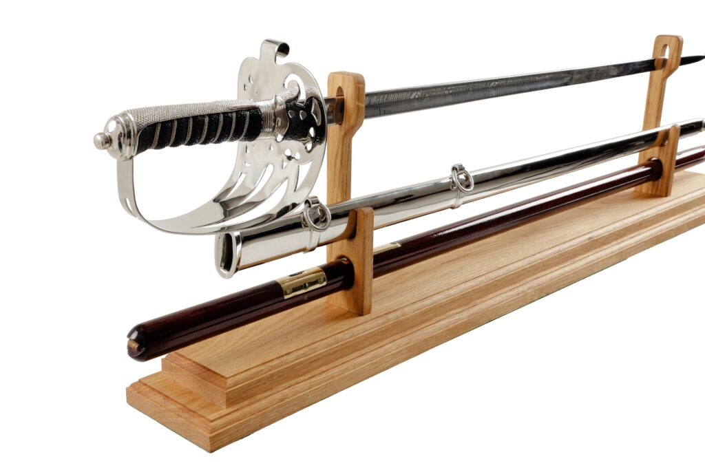 Desk Sword, Scabbard and Pace Stick Display Stand – Crown Swords ...